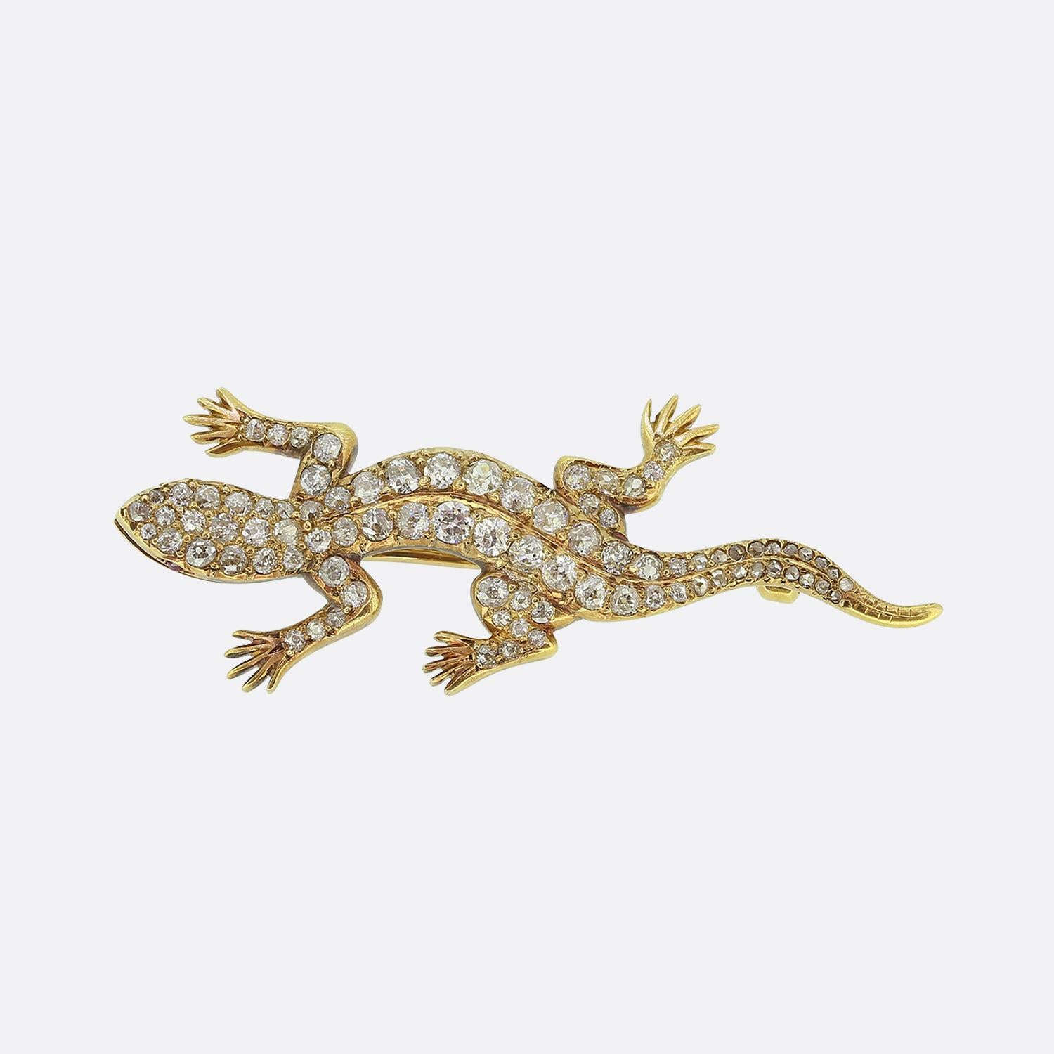 Victorian Old Cut Diamond Lizard Brooch – The Vintage Jeweller