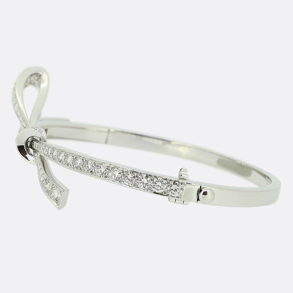 French Ribbon Diamond Bangle – The Vintage Jeweller