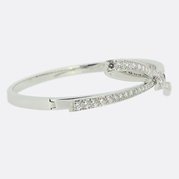 French Ribbon Diamond Bangle – The Vintage Jeweller