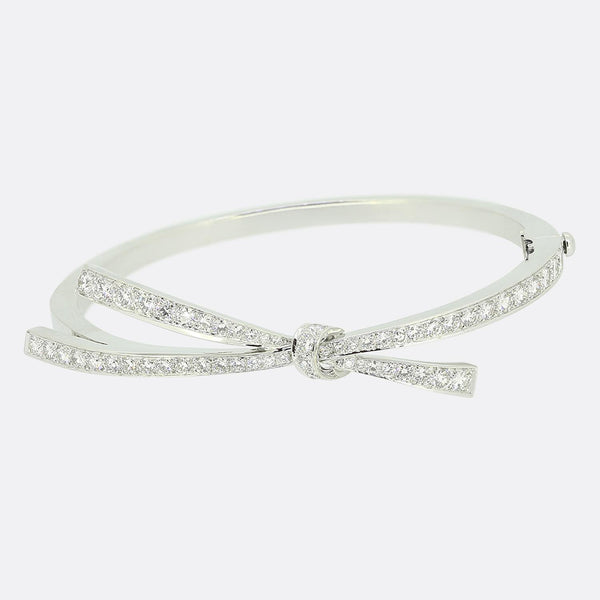 French Ribbon Diamond Bangle – The Vintage Jeweller