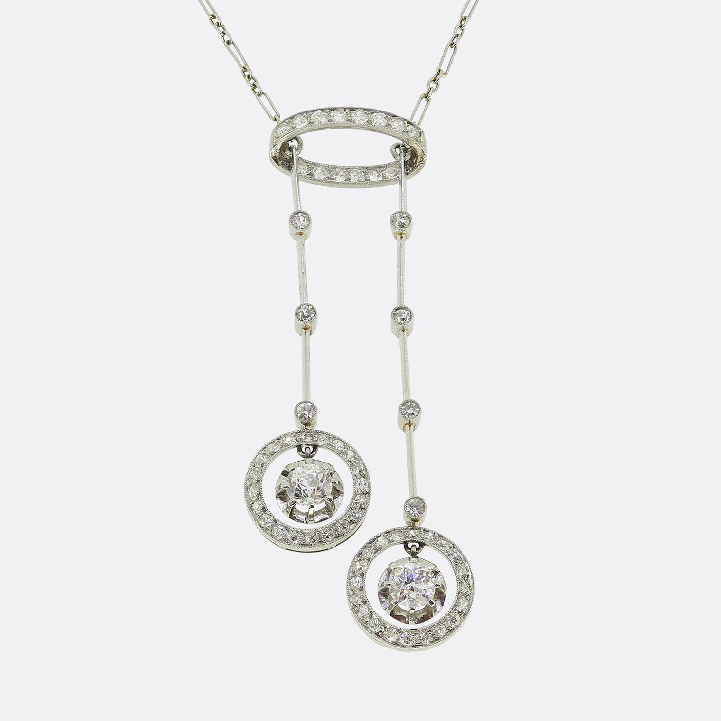 Art Deco Diamond Négligée Necklace – The Vintage Jeweller