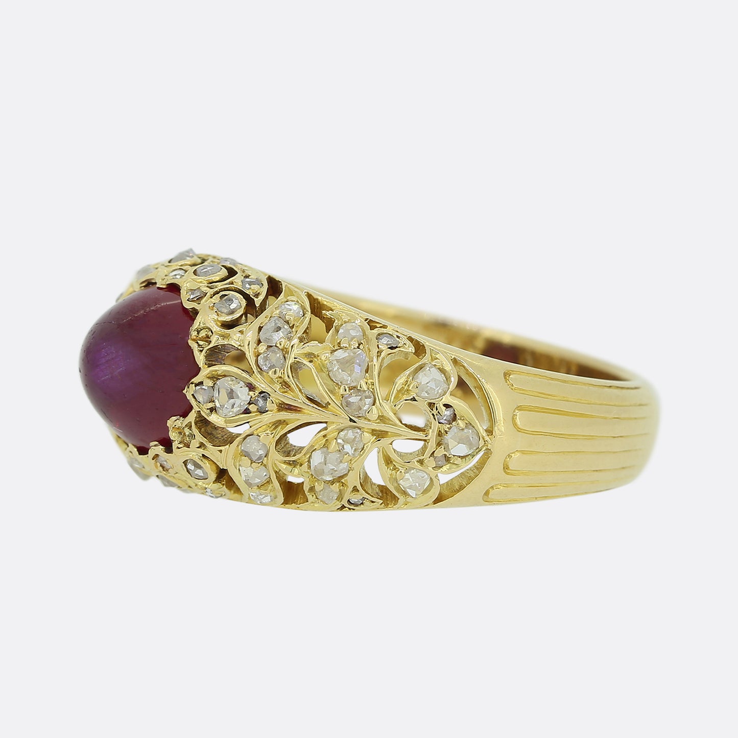 Antique Sugarloaf Ruby and Diamond Ring – The Vintage Jeweller