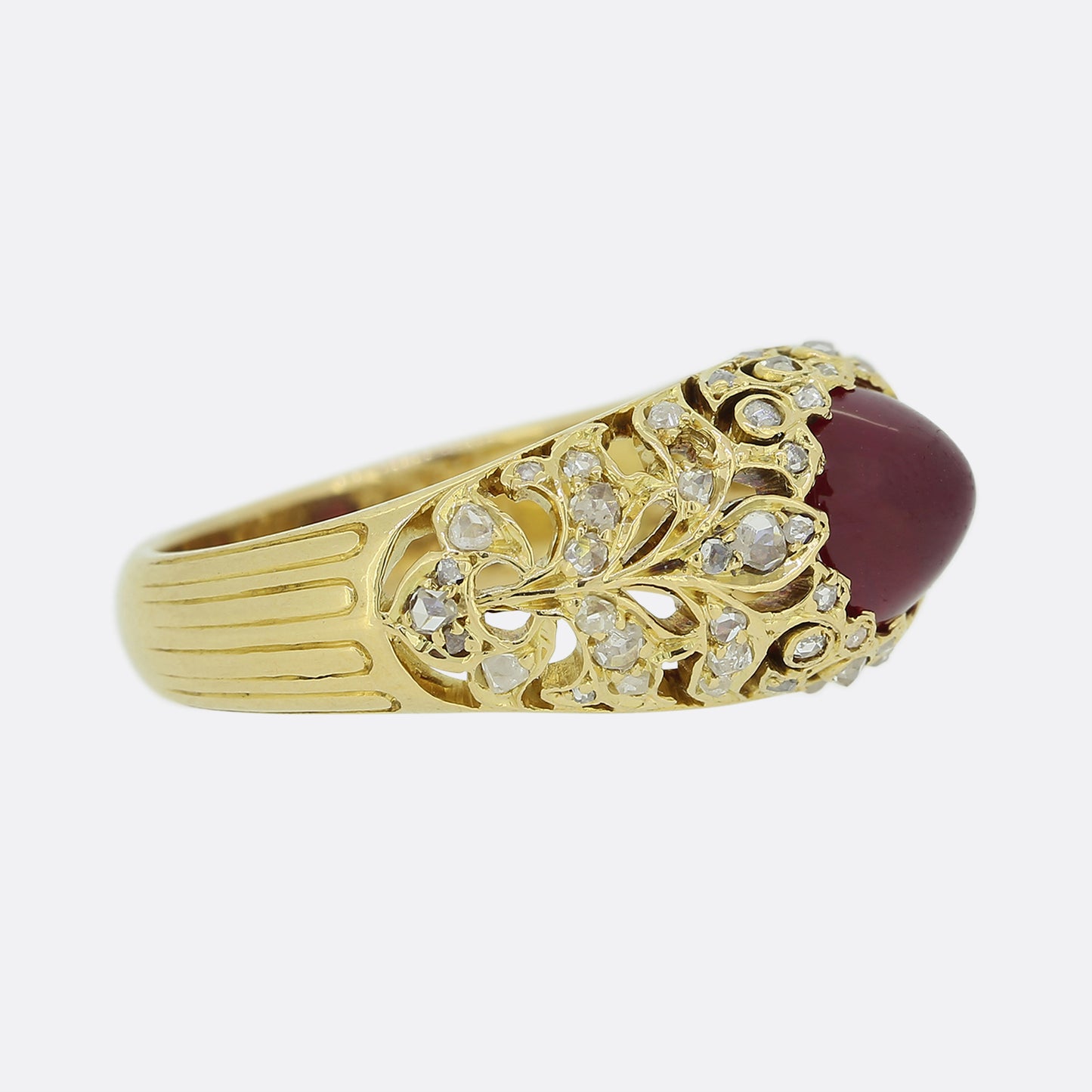 Antique Sugarloaf Ruby and Diamond Ring – The Vintage Jeweller